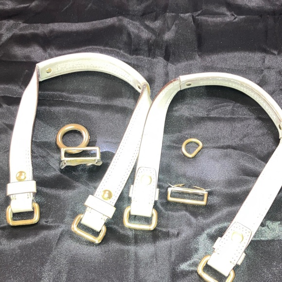 Coach | Bags | Coach White Leather Straps Set With Gold Hardware ...